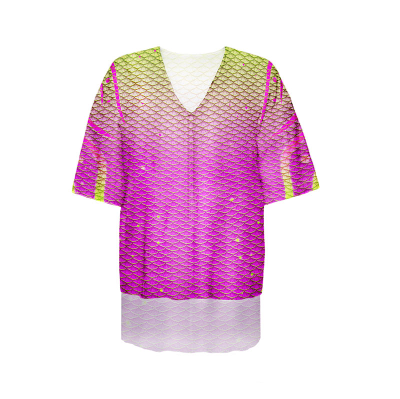 Neon Allure Chiffon Cover Up - Two Oceans Mermaid Tails